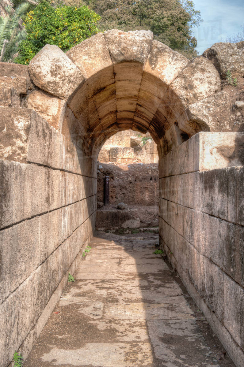 Ruins Of Arched Stone Walkway - Royalty-free Stock Photo | Dissolve