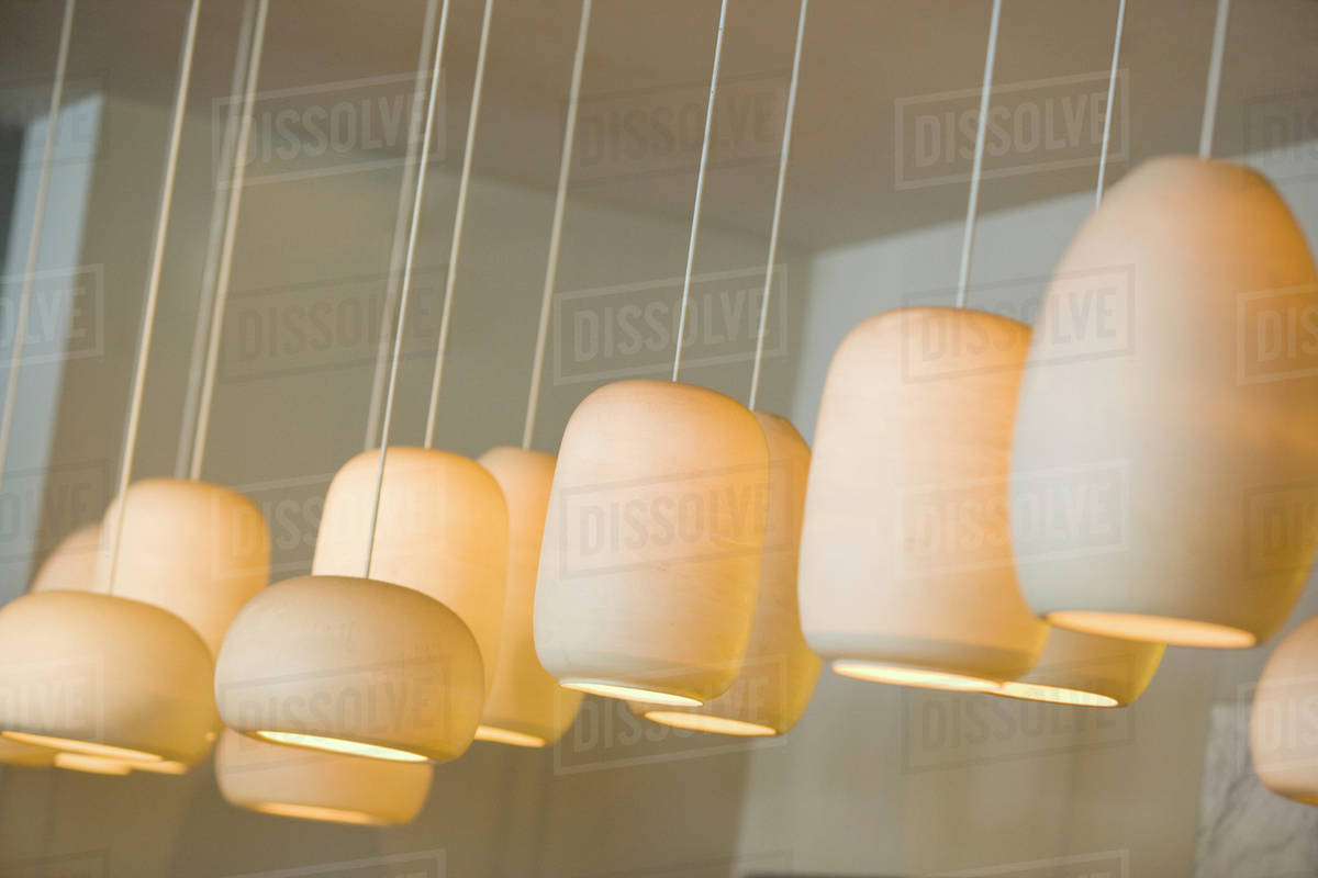 White Lighting Fixtures - Stock Photo - Dissolve