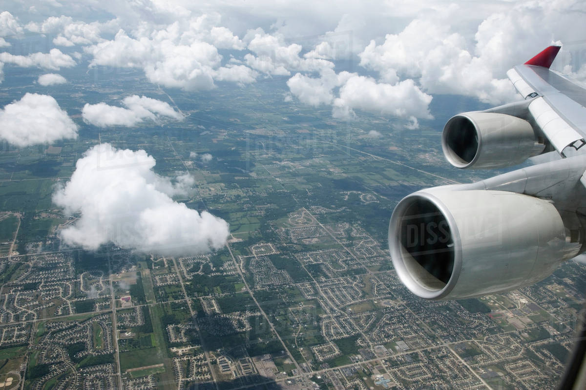 Aerial view from airplane, Shanghai, China - Royalty-free Stock Photo ...