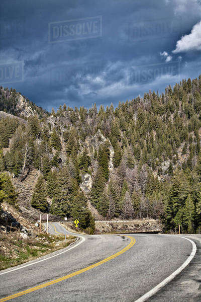Roadway Through Mountains - Royalty-free Stock Photo | Dissolve