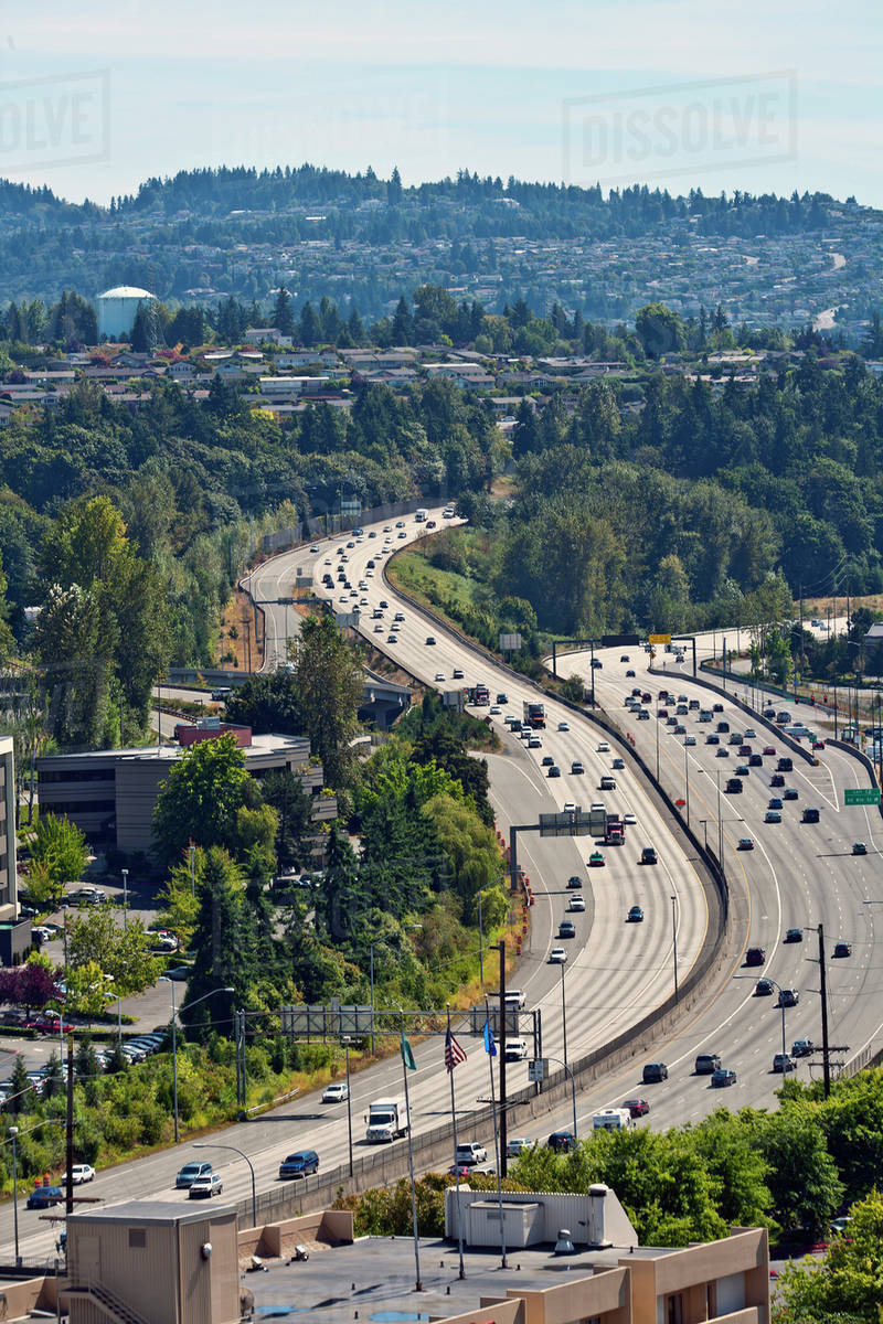 Freeway Traffic - Stock Photo - Dissolve