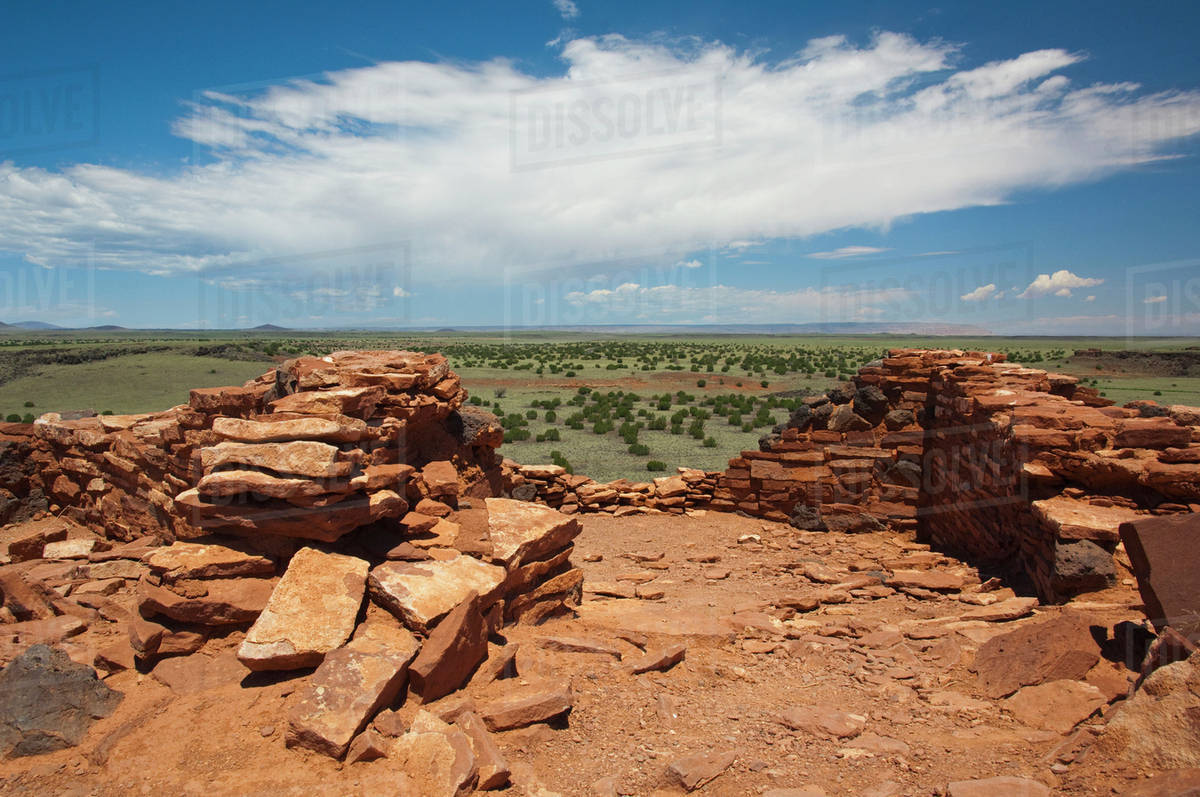 Flagstone Ruins Overlooking Valley - Royalty-free Stock Photo | Dissolve