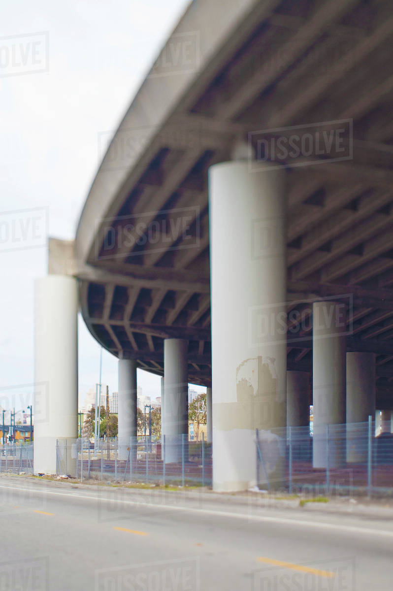Columns Supporting Freeway Overpass - Royalty-free Stock Photo | Dissolve