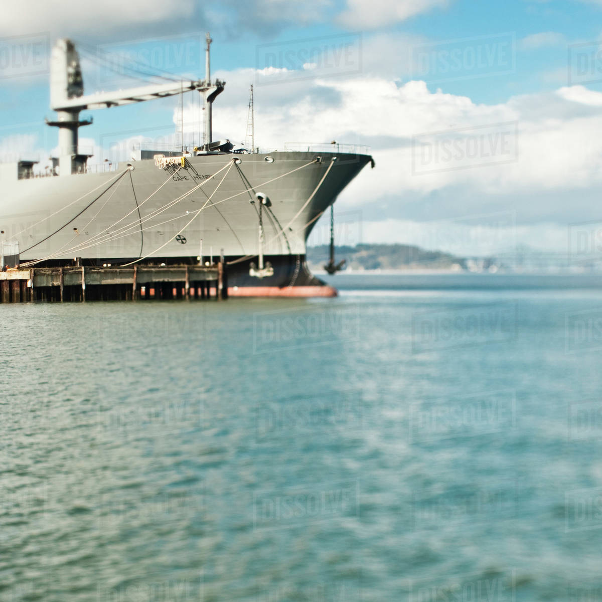 Ship and Loading Dock at a Seaport - Royalty-free Stock Photo | Dissolve