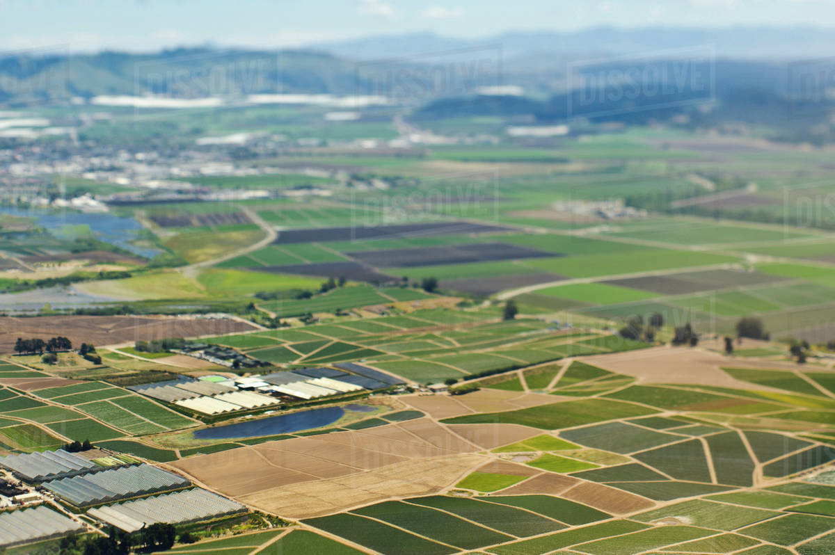 Aerial View of Agricultural Farmland - Royalty-free Stock Photo | Dissolve
