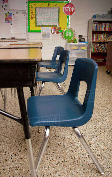 Three Desks in a Classroom - Royalty-free Stock Photo | Dissolve