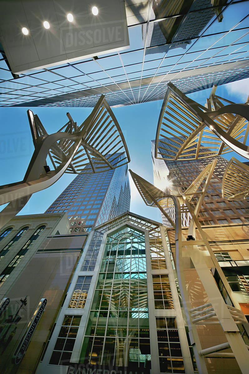 Bankers Hall and adjacent buildings in downtown Calgary - Royalty-free ...