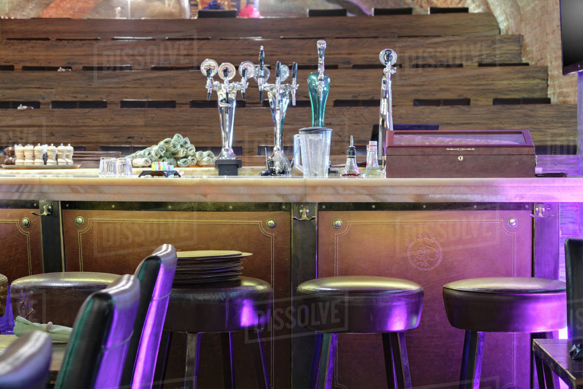 Bar stand with tiered seating at backstage - Royalty-free Stock Photo ...