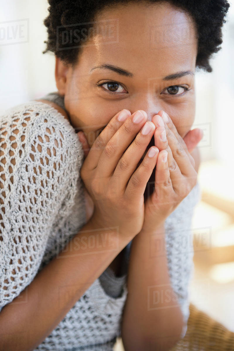 African American woman with obscured face - Royalty-free Stock Photo ...