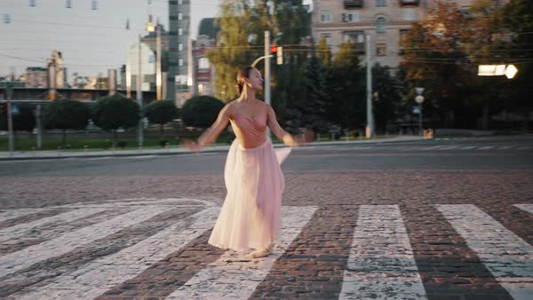 Young ballerina in pointe shoes shows beautiful dance moves - 4K ...