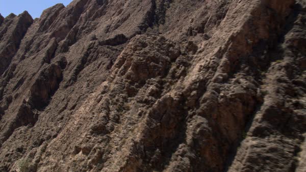 Flying along Iceberg Canyon to view of Lake Mead in Arizona - Stock ...