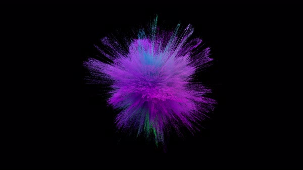 3D animated powder blast, shockwave effect - 4K Royalty-free Stock ...