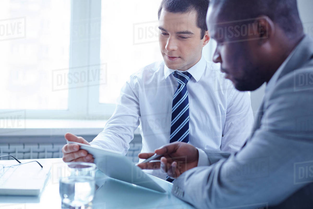 Managers of a big company having serious discussion - Royalty-free ...