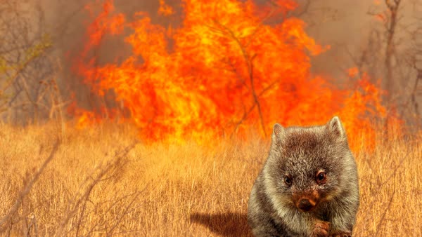 Australian wildlife in bushfires of Australia - 4K Royalty-free Stock ...