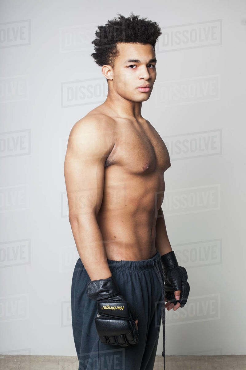 Portrait of an athletic young man - Stock Photo - Dissolve