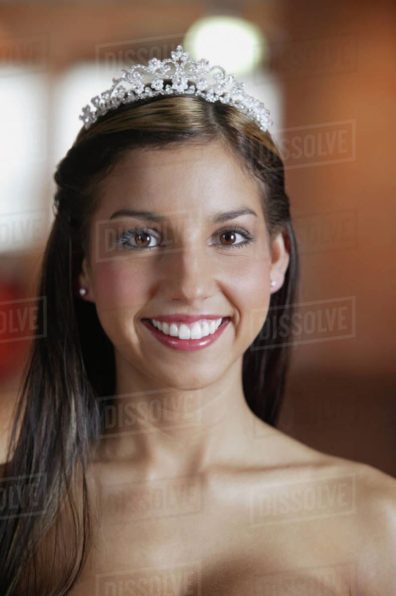 Young woman wearing a tiara - Royalty-free Stock Photo | Dissolve