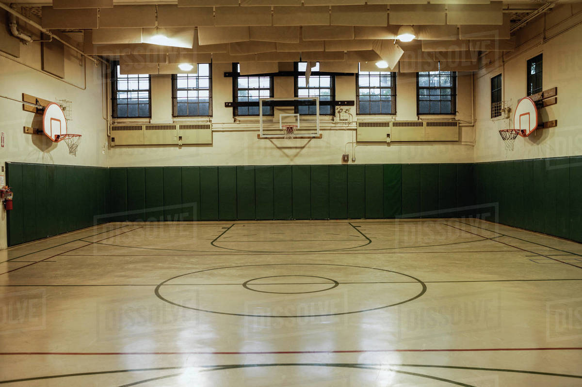Empty basketball court - Stock Photo - Dissolve