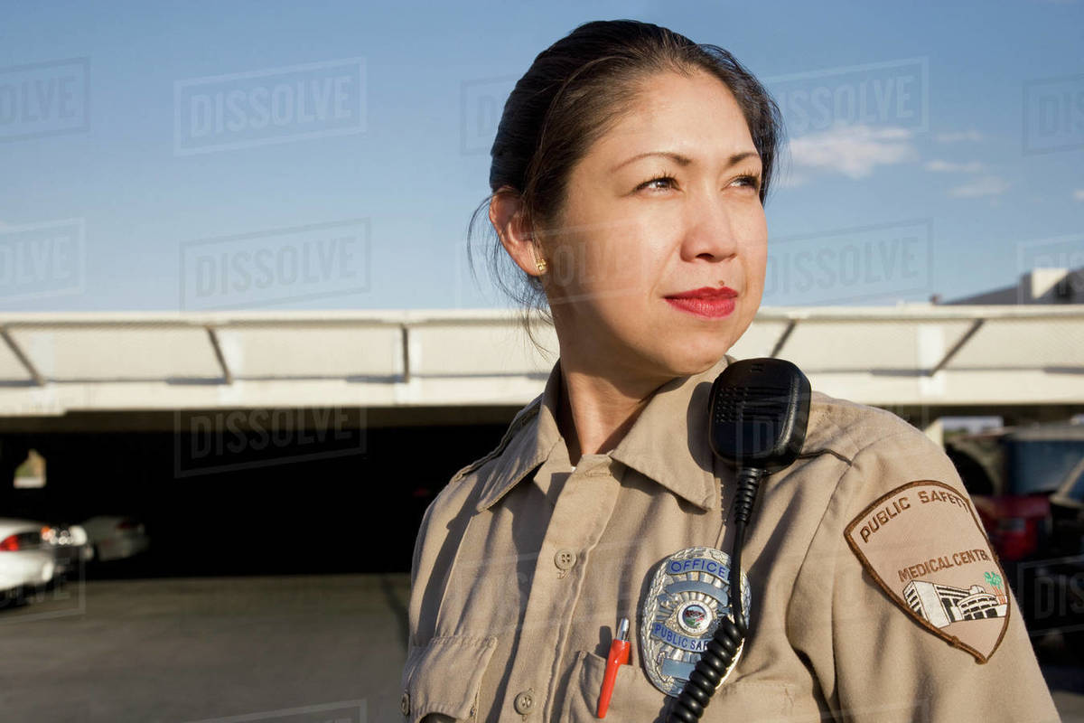Female Hispanic security guard - Royalty-free Stock Photo | Dissolve