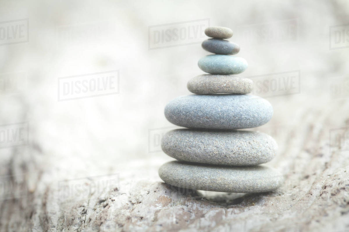 Stack of rocks on the beach, Rialto Beach, Olympic National Park ...