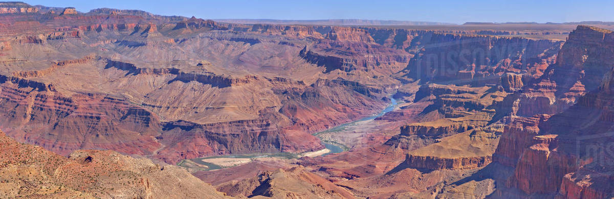 Panorama of the Colorado River viewed from Navajo Ridge at Desert View ...