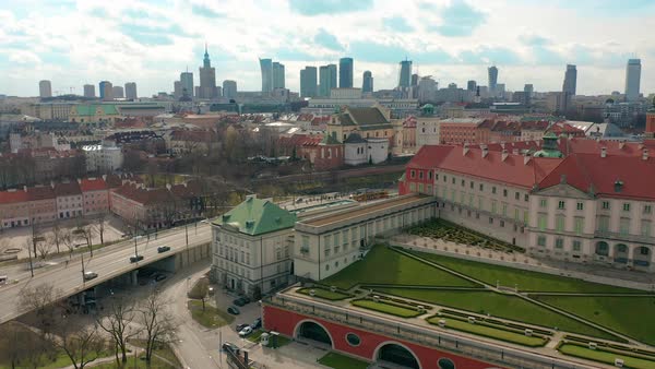 Warsaw Downtown Skyline City Time Lapse with clouds Dynamic, Poland ...