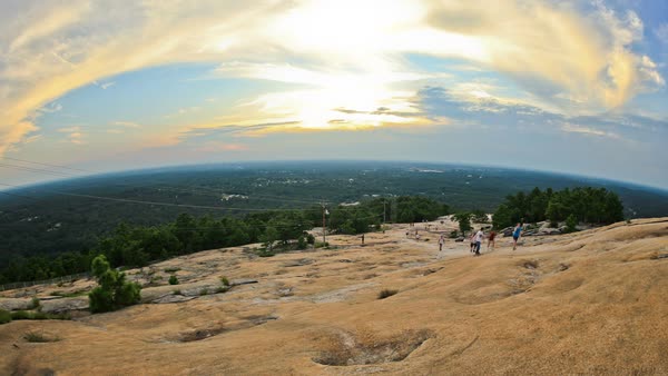 Stone Mountain Time Lapse Time lapse of sunset on summit of Stone ...