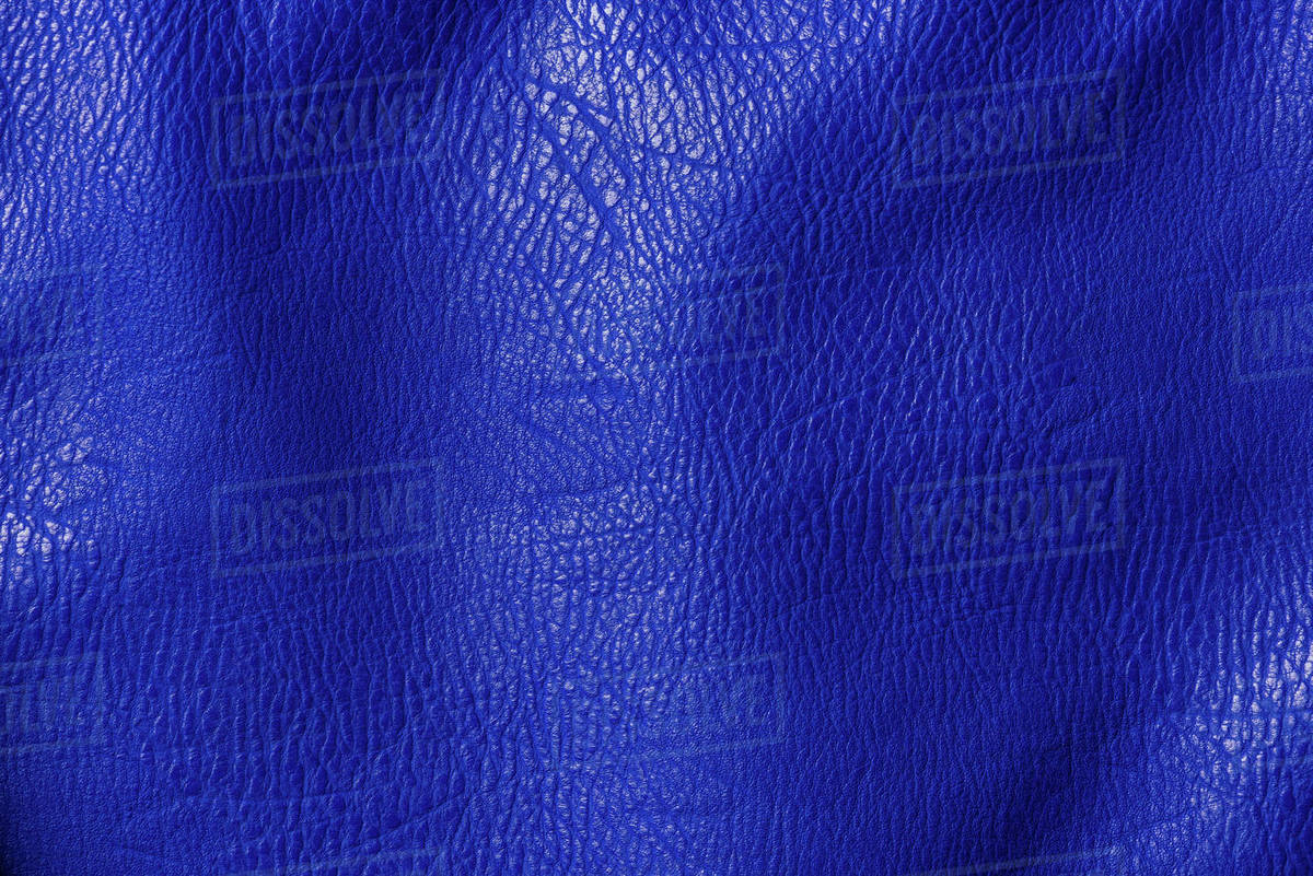 Top view of leather blue shiny textile as background - Royalty-free ...