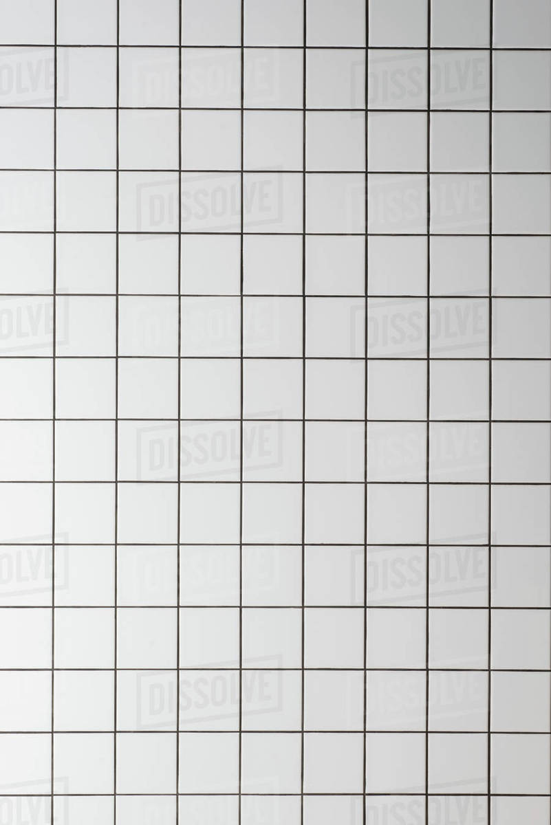 close up view of white empty tile wall in bathroom - Royalty-free Stock ...