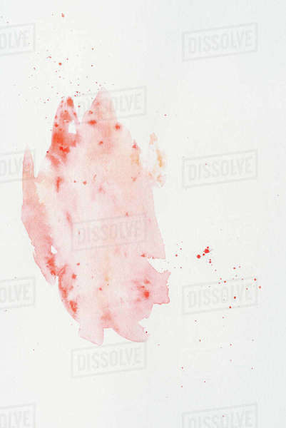 Abstract red watercolor painting on white paper - Royalty-free Stock ...