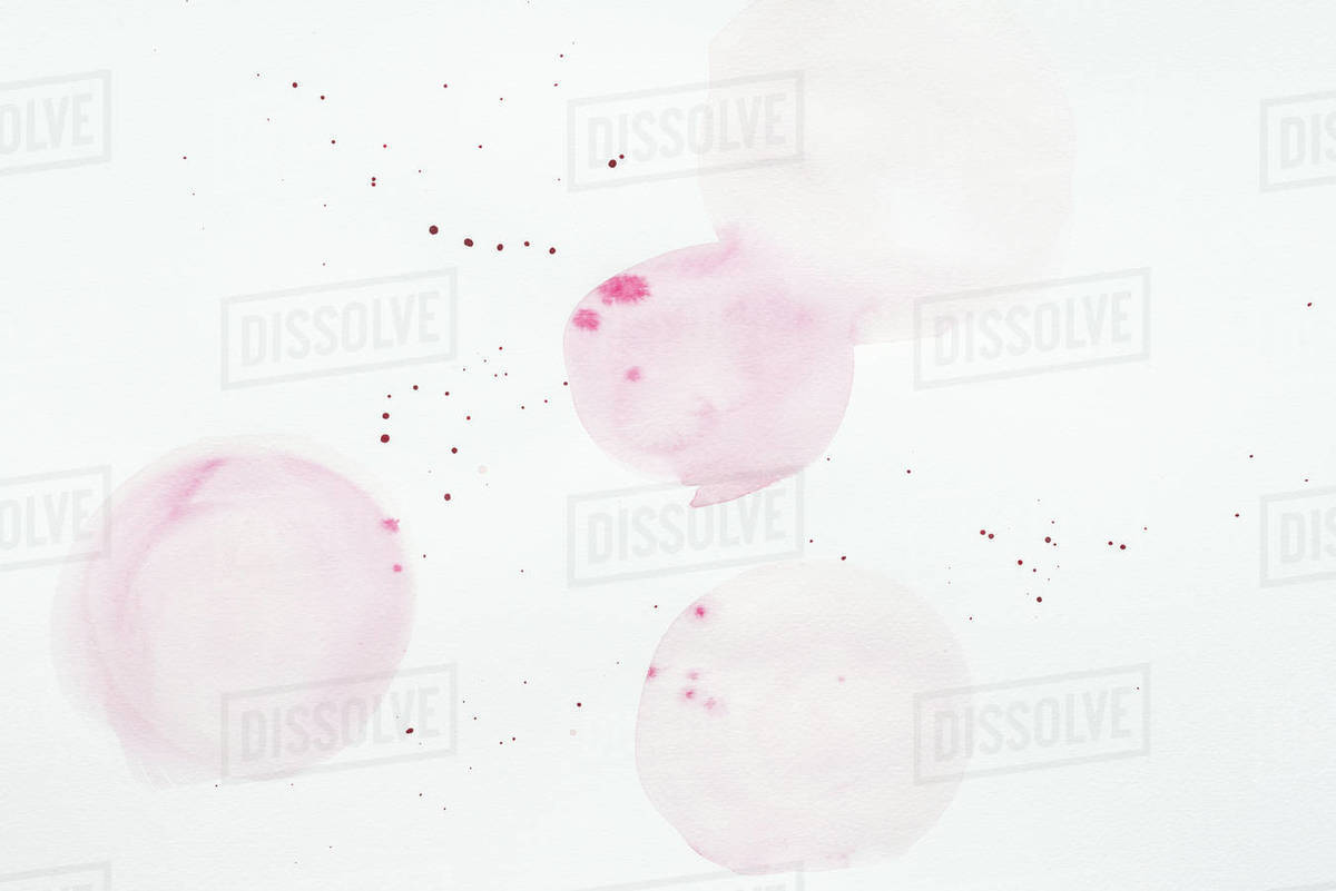 Abstract light pink watercolor splatters on white paper - Royalty-free ...