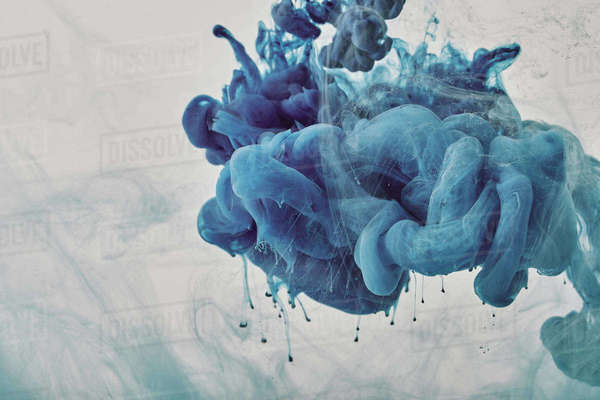 Background with blue smoky paint splash - Royalty-free Stock Photo ...
