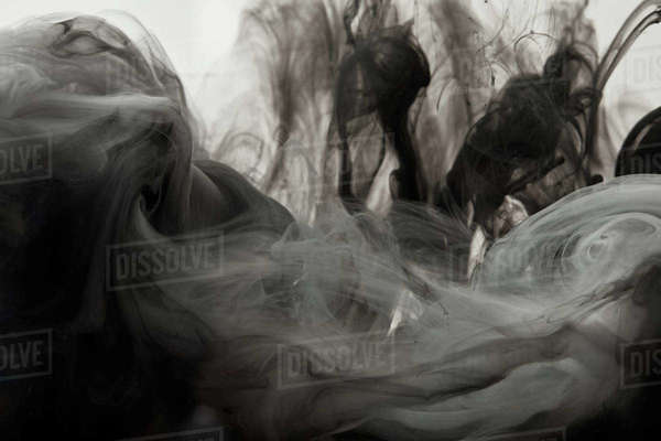 Abstract background with black mixing paint - Stock Photo - Dissolve