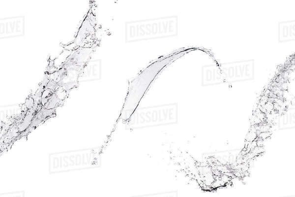 Clean water splashes isolated on white - Royalty-free Stock Photo ...