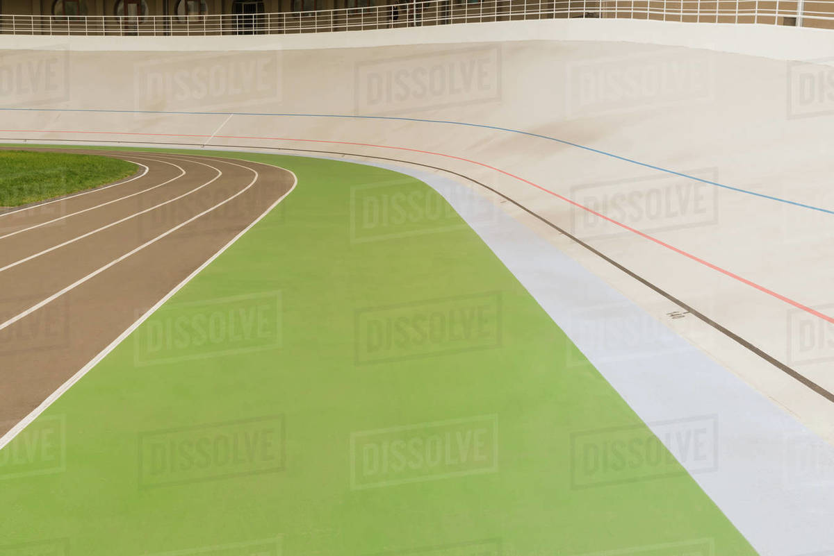 Close up view of empty cycle race track - Royalty-free Stock Photo ...