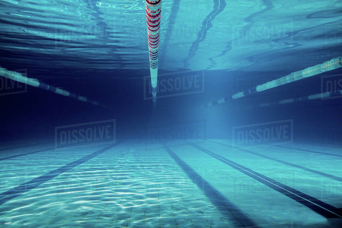 Underwater picture of empty swimming pool - Stock Photo - Dissolve
