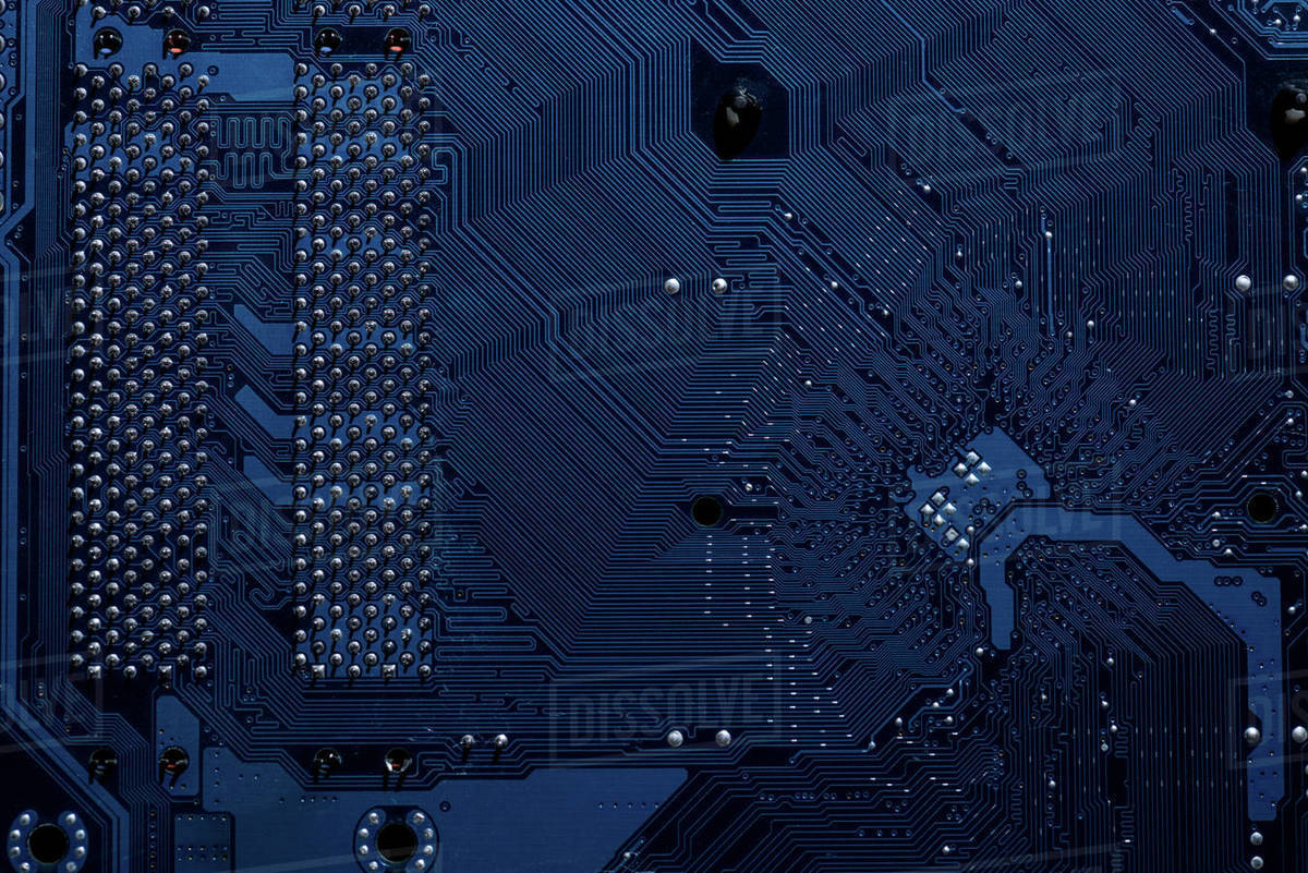 selective focus of computer motherboard elements - Royalty-free Stock ...