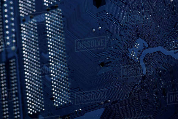 selective focus of computer motherboard elements - Royalty-free Stock ...