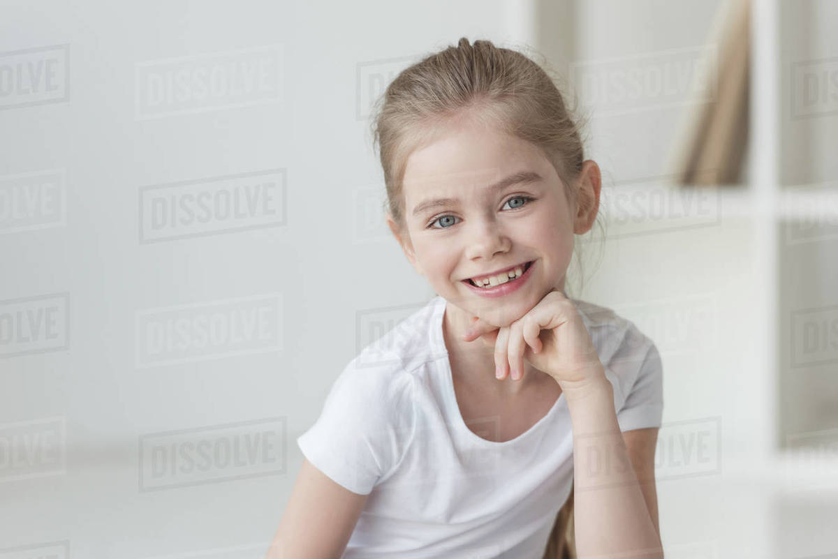 Close-up portrait of happy little child - Royalty-free Stock Photo ...