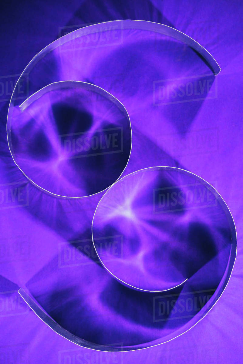 Top view of paper in shape of 69 number on purple - Royalty-free Stock ...
