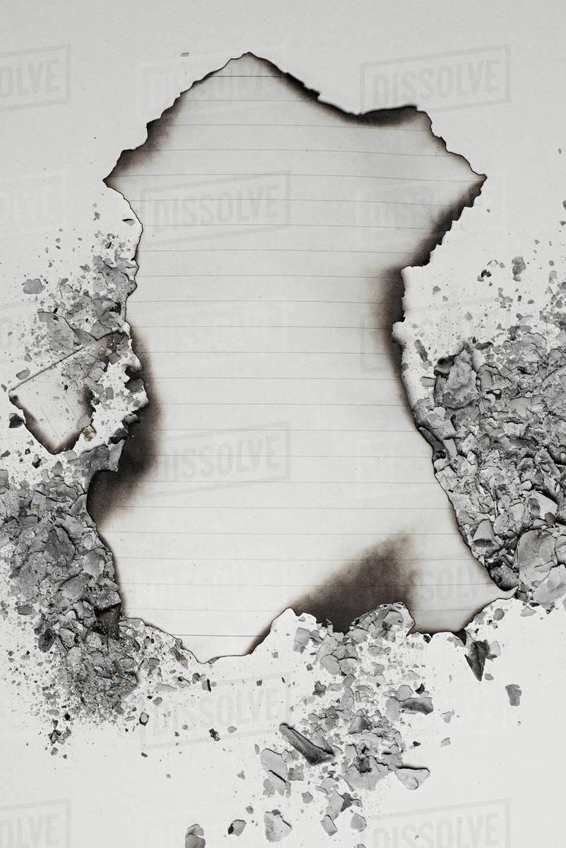 top view of burned empty writing paper sheet - Royalty-free Stock Photo ...