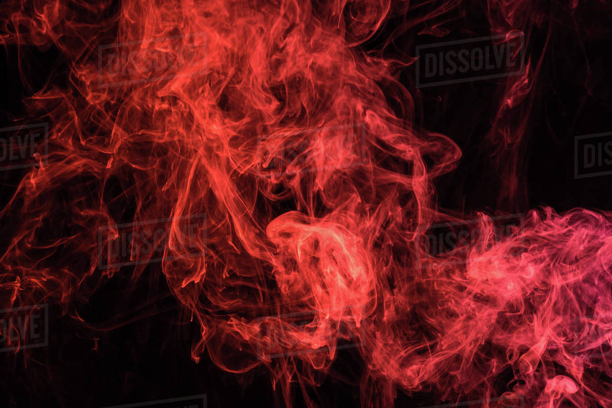 Red mystical smoke on black background - Royalty-free Stock Photo ...