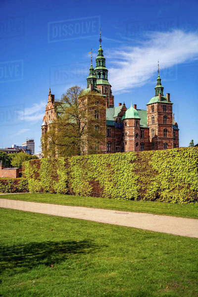 Majestic view of beautiful historical palace against blue sky ...