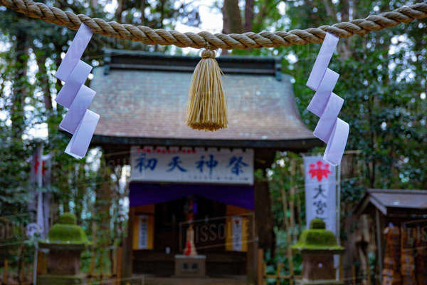 Purification trough at Japanese traditional shrine in Tokyo. Suginami ...