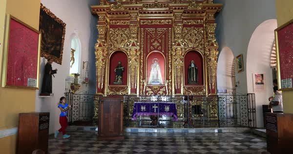 Cartagena Columbia de la Popa convent Monastery church inside ...