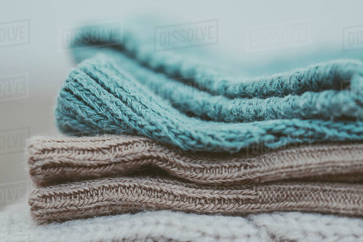 Close-Up of a stack of wool socks - Royalty-free Stock Photo | Dissolve