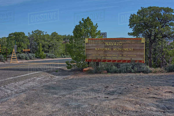 Navajo National Monument sign near Kayenta, Arizona, USA - Royalty-free ...