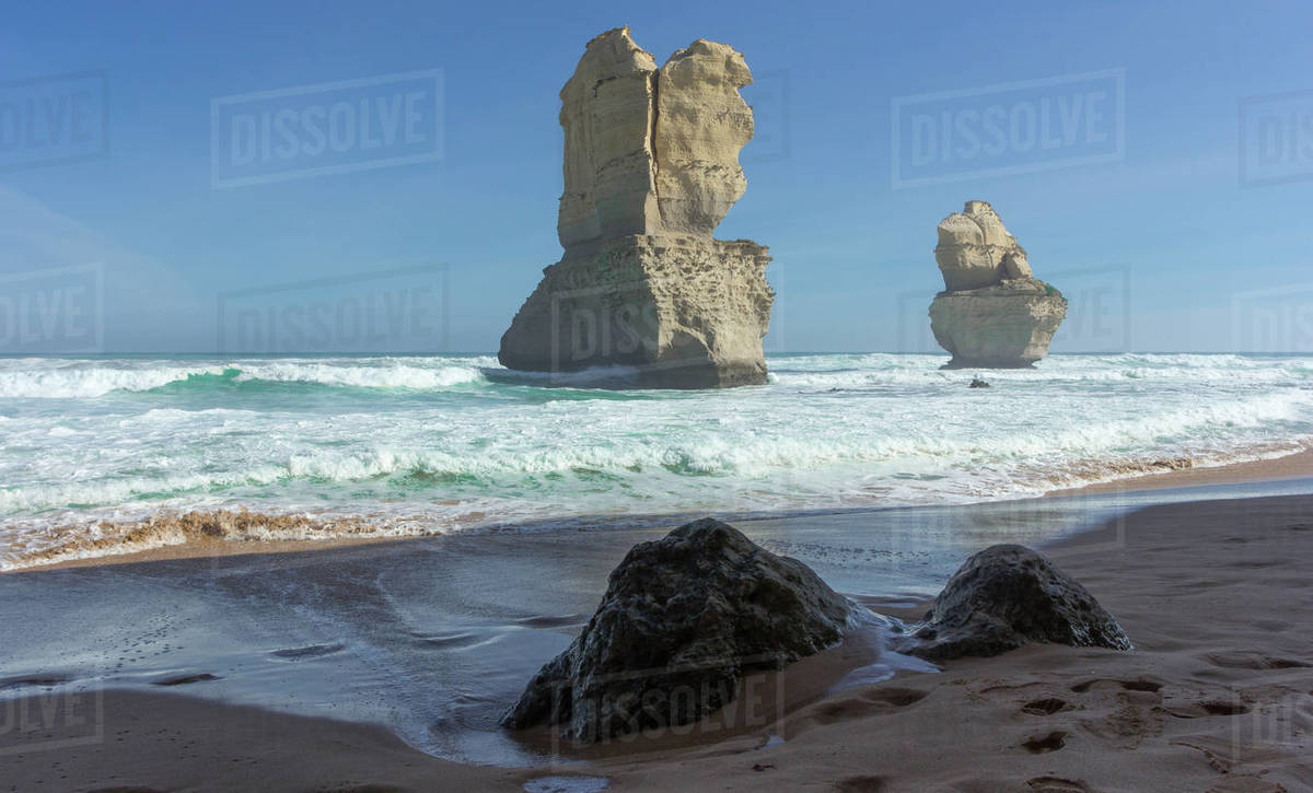Rock formation in sea, Princetown, Victoria, Australia - Royalty-free ...