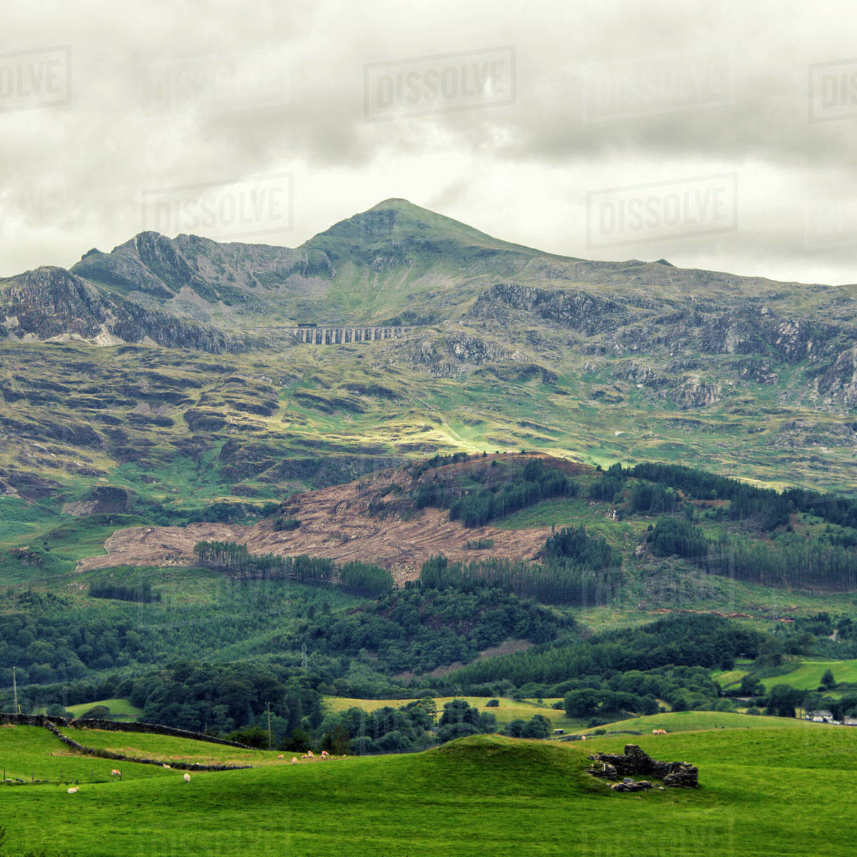 Hill and mountain landscape - Stock Photo - Dissolve