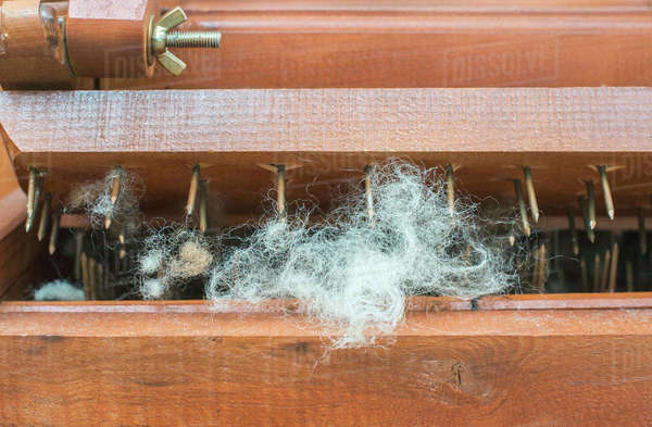 Manual processing of wool - Royalty-free Stock Photo | Dissolve