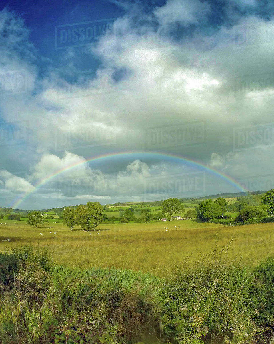 Rainbow lover landscape, Wales, UK - Royalty-free Stock Photo | Dissolve